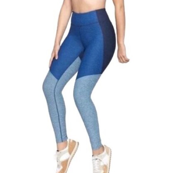 Outdoor Voices | Pants & Jumpsuits | Outdoor Voices Blue Tri Tone Color Block Warm Up Legging ...